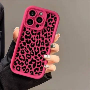 IPHONE 13 PRO LEOPARD PRINT TPU CASE - HOT PINK