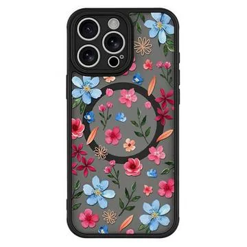 IPHONE 13 PRO MAX STYLISH PROTECTIVE MAGNETIC CASE - COLORFUL FLOWERS