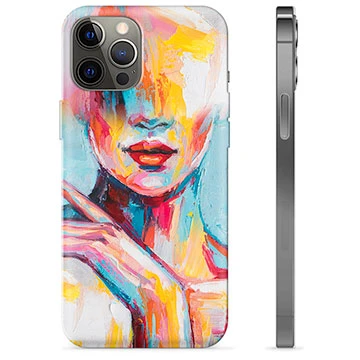 IPHONE 12 PRO MAX TPU MASKA - APSTRAKTNI PORTRET