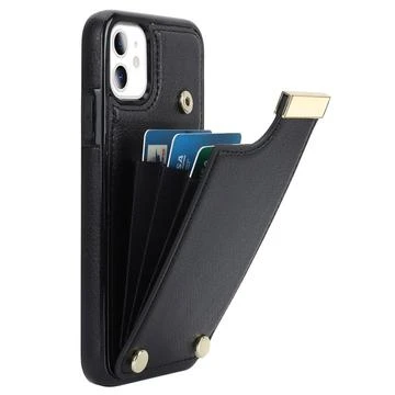 IPHONE 11 COVER WITH CARD HOLDER - BLACK