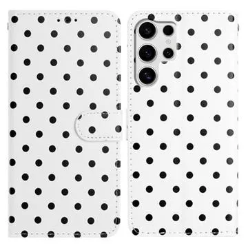 SAMSUNG GALAXY S25 ULTRA POLKA DOT PATTERN WALLET CASE