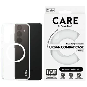 SAMSUNG GALAXY S24+ PANZERGLASS CARE TRANSPARENT URBAN COMBAT CASE - MAGSAFE COMPATIBLE - WHITE