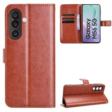 SAMSUNG GALAXY M56 WALLET CASE WITH STAND - BROWN
