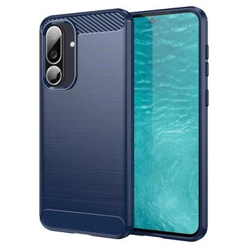 SAMSUNG GALAXY M56/F56 BRUSHED TPU CASE - CARBON FIBER - BLUE
