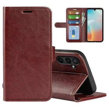 SAMSUNG GALAXY M16 WALLET CASE MAGNETIC CLOSURE - BROWN