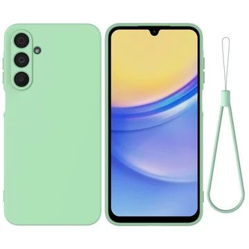 SAMSUNG GALAXY M16/F16 LIQUID SILICONE CASE WITH HAND STRAP - GREEN