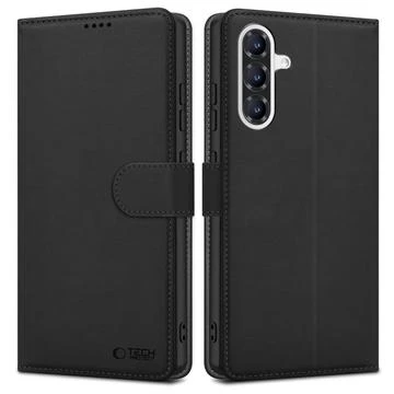 SAMSUNG GALAXY A56 TECH-PROTECT WALLET CASE W. MAGNET & STAND - BLACK