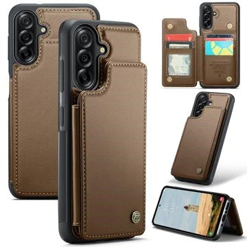 SAMSUNG GALAXY A56 CASEME C22 CASE RFID CARD WALLET - BROWN
