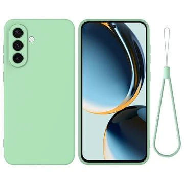SAMSUNG GALAXY A56 LIQUID SILICONE CASE WITH HAND STRAP - GREEN