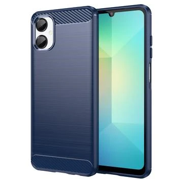 SAMSUNG GALAXY A06 5G BRUSHED TPU CASE - CARBON FIBER - BLUE