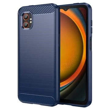 SAMSUNG GALAXY XCOVER7 PRO BRUSHED TPU CASE - CARBON FIBER - BLUE