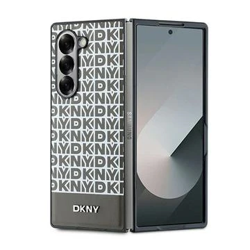SAMSUNG GALAXY Z FOLD6 DKNY REPEAT PATTERN BOTTOM STRIPE CASE - MAGSAFE COMPATIBLE - BROWN