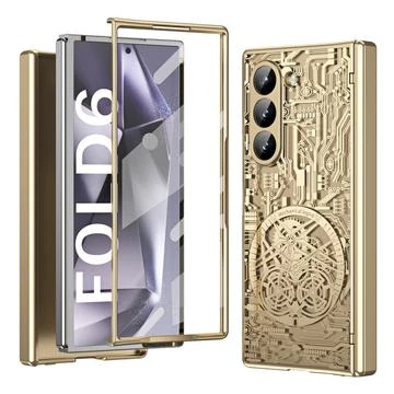 SAMSUNG GALAXY Z FOLD6 MECHANICAL LEGEND ELECTROPLATED PLASTIC CASE - GOLD