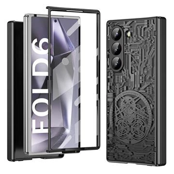 SAMSUNG GALAXY Z FOLD6 MECHANICAL LEGEND ELECTROPLATED PLASTIC CASE - BLACK