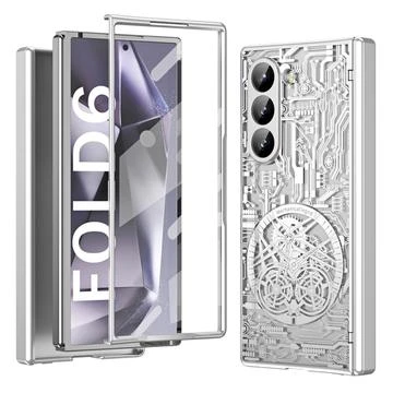 SAMSUNG GALAXY Z FOLD6 MECHANICAL LEGEND ELECTROPLATED PLASTIC CASE - SILVER