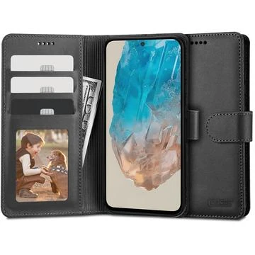 SAMSUNG GALAXY M35 TECH-PROTECT WALLET CASE W. MAGNET & STAND - BLACK