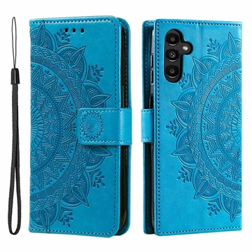 SAMSUNG GALAXY A34 5G MANDALA SERIES FUTROLA-NOVČANIK - PLAVA