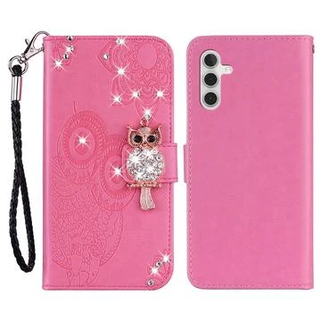 SAMSUNG GALAXY A25 OWL RHINESTONE WALLET CASE