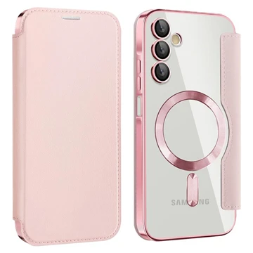 SAMSUNG GALAXY A15 FLIP CASE WITH CARD SLOT - MAGSAFE COMPATIBLE - PINK