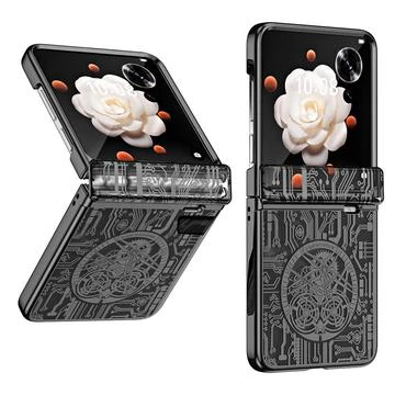 HONOR MAGIC V FLIP MECHANICAL LEGEND ELECTROPLATED PLASTIC CASE - BLACK
