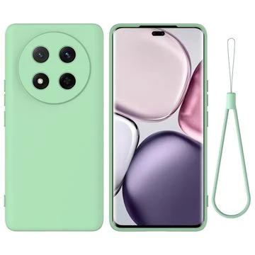 HONOR X60 PRO/X9C/MAGIC7 LITE LIQUID SILICONE CASE WITH HAND STRAP - GREEN
