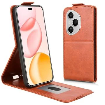 HONOR 400 PRO VERTICAL FLIP CASE WITH STAND - BROWN