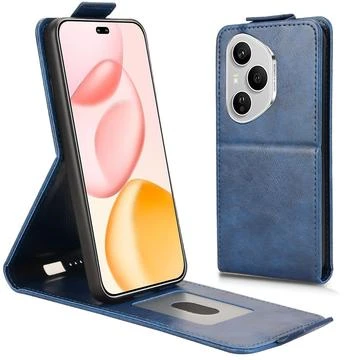 HONOR 400 PRO VERTICAL FLIP CASE WITH STAND - DARK BLUE