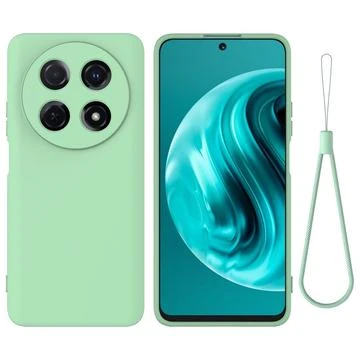 HUAWEI NOVA 13I LIQUID SILICONE CASE WITH HAND STRAP - GREEN