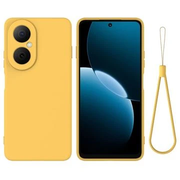 HUAWEI NOVA Y73 LIQUID SILICONE CASE WITH HAND STRAP - YELLOW