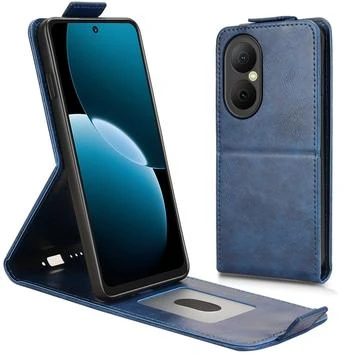 HUAWEI NOVA Y73 VERTICAL FLIP CASE WITH STAND - DARK BLUE