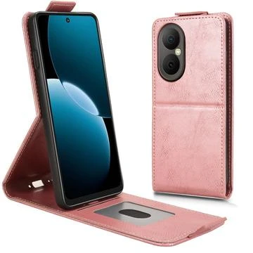 HUAWEI NOVA Y73 VERTICAL FLIP CASE WITH STAND - ROSE GOLD