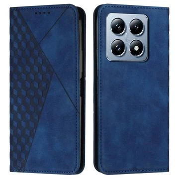 XIAOMI 14T RHOMBUS PATTERN WALLET CASE WITH MAGNETIC CLOSURE