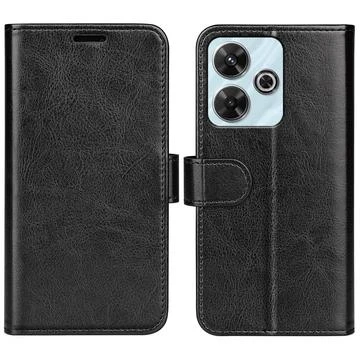 XIAOMI REDMI NOTE 13R/POCO M6 4G/REDMI 13 5G WALLET CASE MAGNETIC CLOSURE - BLACK