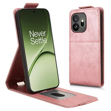 ONEPLUS 15T VERTICAL FLIP CASE WITH STAND - ROSE GOLD