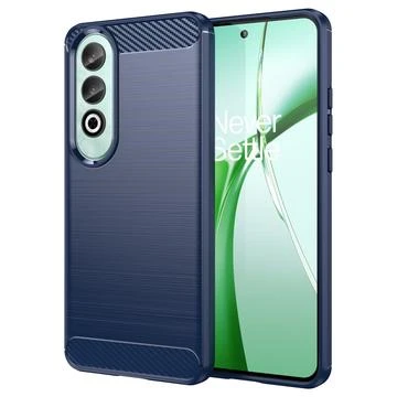 ONEPLUS NORD CE4 BRUŠENA TPU ZAŠTITNA MASKA - UGLJENIČNO VLAKNO - PLAVA
