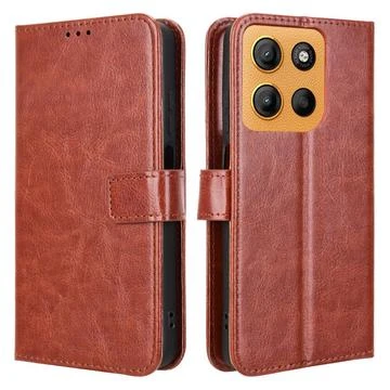 MOTOROLA MOTO G15/G15 POWER WALLET CASE WITH MAGNETIC CLOSURE - BROWN