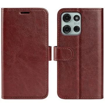 MOTOROLA MOTO G75 WALLET CASE WITH MAGNETIC CLOSURE - BROWN