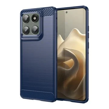 MOTOROLA EDGE 60 PRO/EDGE (2025) BRUSHED TPU CASE - CARBON FIBER - BLUE