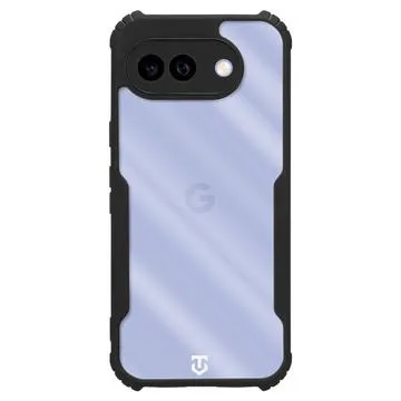 GOOGLE PIXEL 10A TACTICAL QUANTUM STEALTH CASE WITH REINFORCED CORNERS - CLEAR / BLACK