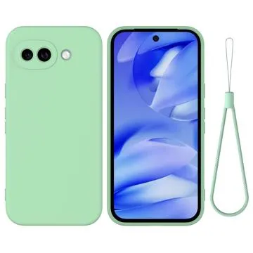 GOOGLE PIXEL 10A LIQUID SILICONE CASE WITH HAND STRAP - GREEN