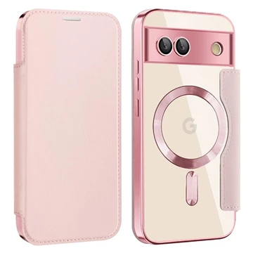 GOOGLE PIXEL 8A FLIP CASE WITH CARD SLOT - MAGSAFE COMPATIBLE - PINK