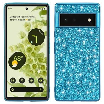 GOOGLE PIXEL 8A GLITTER SERIES HIBRIDNA MASKA - PLAVA
