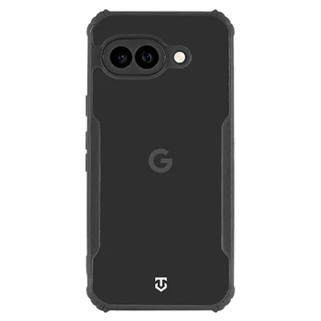 GOOGLE PIXEL 9A TACTICAL QUANTUM STEALTH CASE WITH REINFORCED CORNERS - CLEAR / BLACK