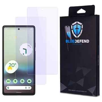GOOGLE PIXEL 6A BLUEDEFEND ANTI-BLUE LIGHT TEMPERED GLASS SCREEN PROTECTOR - 2 PCS.