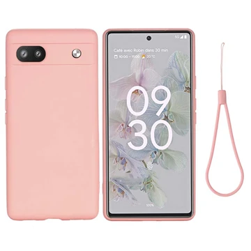 GOOGLE PIXEL 6A LIQUID SILIKONSKA MASKA - ROZE