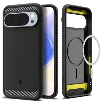 GOOGLE PIXEL 10 PRO XL SPIGEN RUGGED ARMOR MAG TPU MASKA - CRNA