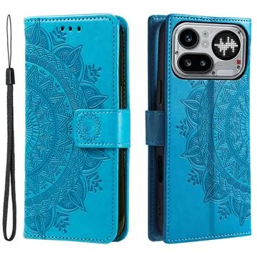 NOTHING PHONE (4A) PRO MANDALA WALLET CASE WITH WRIST STRAP