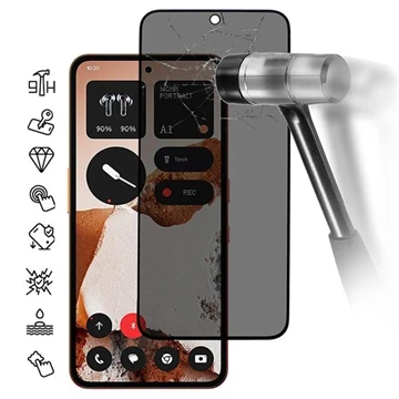 NOTHING CMF PHONE 2 PRO PRIVACY FULL COVER FULL COVER ZAŠTITNO KALJENO STAKLO - CRNE IVICE