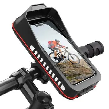 HL-176A QUICK-RELEASE BICYCLE & MOTORCYCLE PHONE HOLDER - 7" - BLACK