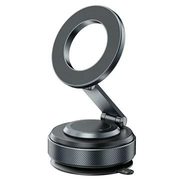X69 ROTATING MAGNETIC CAR PHONE HOLDER WITH SUCTION CUP - BLACK